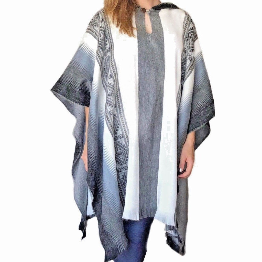 Incan Grays Alpaca Poncho – Purely Alpaca